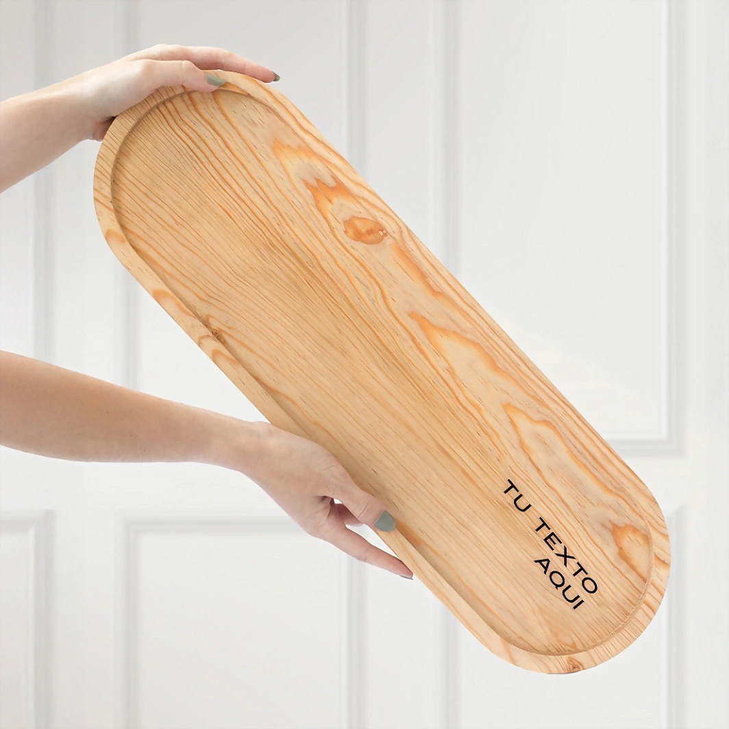 Personaliza Tabla Larga Curva de Madera Pino